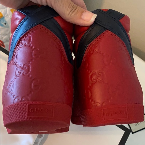 Gucci | Shoes | Gucci Red Hightops Mens Or Womens | Poshmark